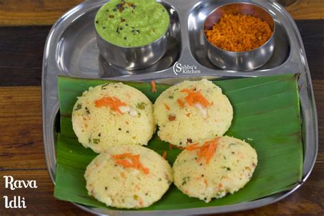 Rava Idli Instant Rava Idli Sooji Idli Recipe Subbus Kitchen