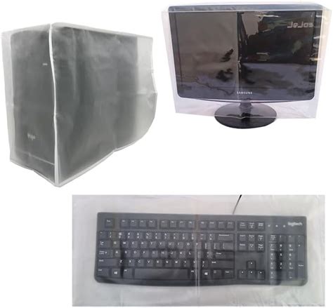 Computer Dust Cover Jejos Monitor Keyboardcpu Tower Desktop 3 Pieces