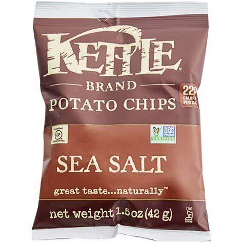 Kettle Brand Sea Salt Potato Chips 15 Oz 24case