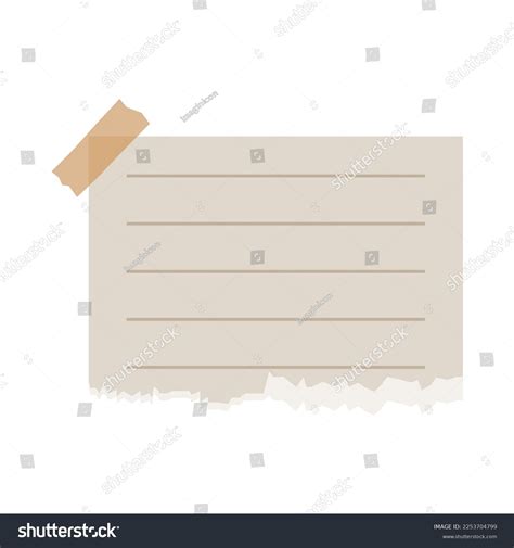 Cute Aesthetic Sticky Torn Paper Notes Stock Vector Royalty Free Shutterstock