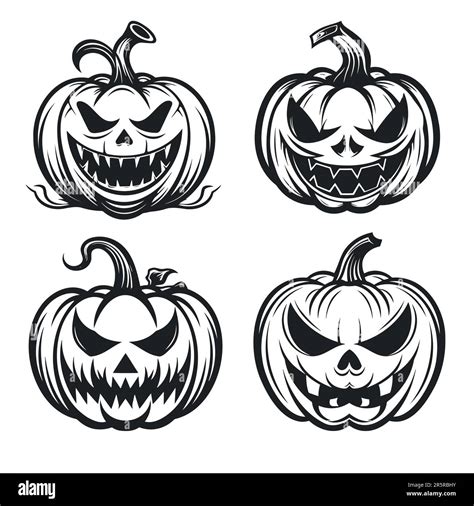 Scary Pumpkin Faces To Draw