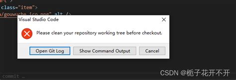 Vscode更新代码：please Clean Your Repository Working Tree Before Checkout