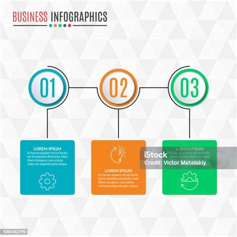 3 단계 비즈니스 프레 젠 테이 션에 대 한 화살표가 인포 그래픽 3 옵션 수준 부품 또는 프로세스와 벡터 Infographic 템플릿 워크플로 레이아웃 플로우 차트