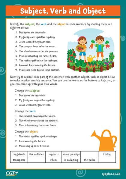 Subject Verb Object Worksheets F 2 Grammar Tasks Twinkl