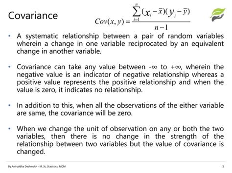 Covariance Vs Correlation Ppt