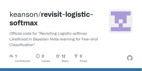 Github Keanson Revisit Logistic Softmax Official Code For Revisiting Logistic Softmax