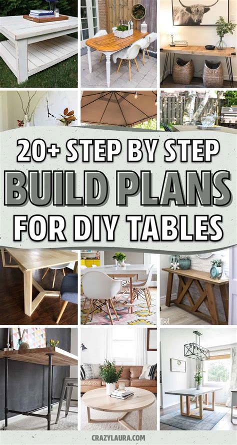 DIY Tables Plan Tutorials To Save Money Crazy Laura