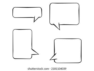 Bubble Talk Vector Set Isolated On Stock Vector Royalty Free 2181104039 Shutterstock