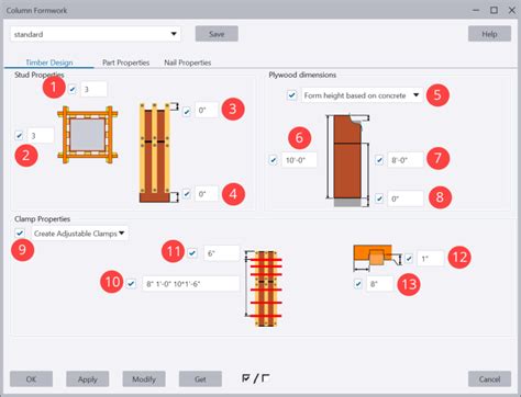 usa formwork tools column formwork plugin trimble user assistance