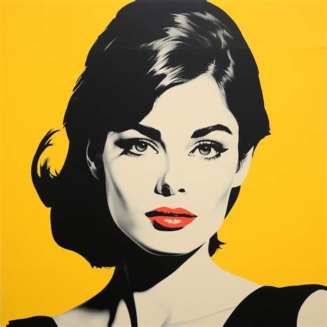Pop Art Portraits Beautiful Female In Andy Warhol Silkscreen Style