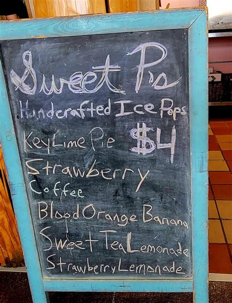 Menu At Sweet Ps Handcrafted Ice Pops Desserts Dayton