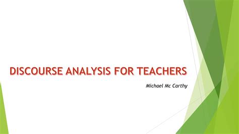Discourse Analysis For Teachers Ppt