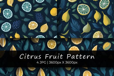 Cirtus Seamless Pattern Set Graphic by srempire · Creative Fabrica