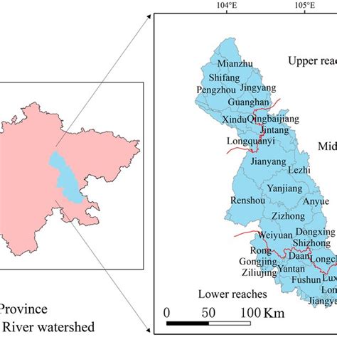 Geospatial location of Tuojiang River watershed | Download Scientific Diagram