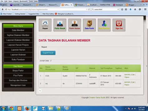 Software Sistem Parkir Berbasis Web Blog Creative Gama Studio