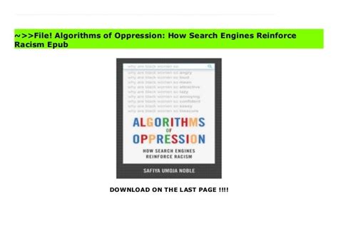 ~ file algorithms of oppression how search engines reinforce racism epub