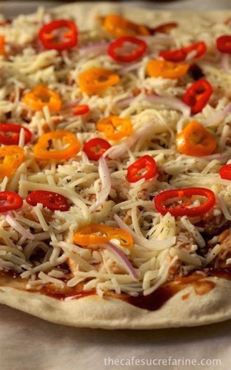 Thin Crust Barbecue Chicken Pizza The Café Sucre Farine