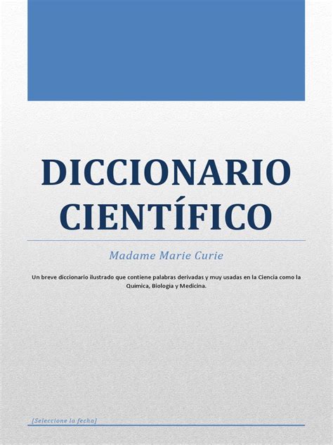 Diccionario Cientifico Pdf Biología Celular Adn