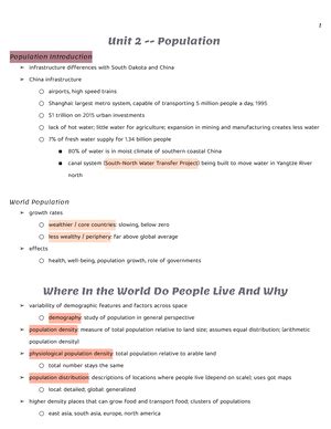 Aphug Unit 1 Test Review Guide Unit 1 Geography Human Geography Focuses On How People Make