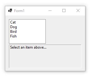 Blogs C WinForms ListBox