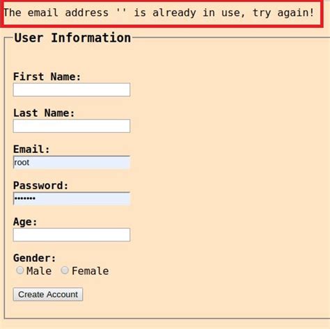 Html Phpsql Prompt In Registration Page Appears Right Away Without