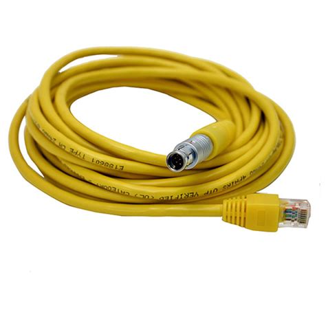 Cable Ethernet Cat6a Shielded Standard W 8 Pin Fischer Yellow 5 Meter Ametek Uk