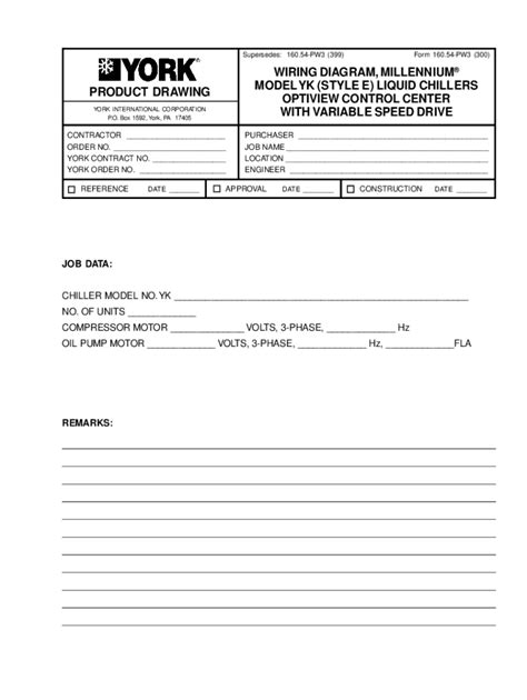 fillable online yk style e wiring diagram liquid chillers optiview