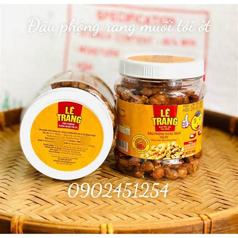 1 Hủ 180g Đậu Phộng Rang Muối Tỏi Ớt ăn Chay được Lê Trang Tây Ninh