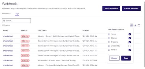 managing webhooks