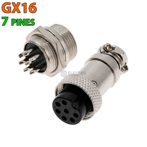 Set Conector Aviacion Gx16 Macho Hembra 10 Pines Para Cable Y Empotrar