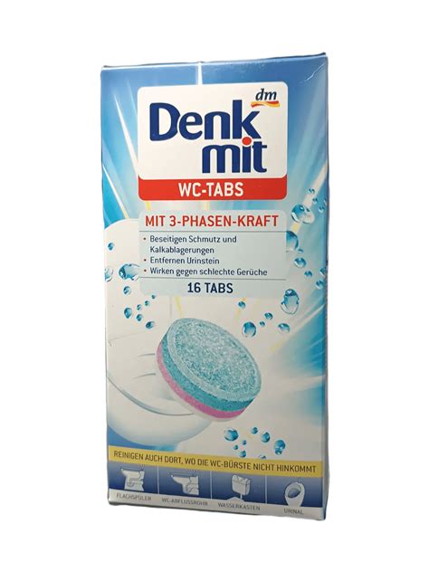 ᐉ Таблетки для чистки унитаза и бачка Denkmit Wc Reiniger Tabs 16 шт • Купить в Киеве Украине