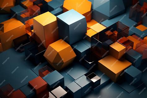 Premium Photo 3d Graphics Background Colorful Geometric Tiles 3d