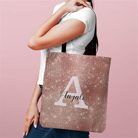Buy Girly Rose Gold Glitter Sparkle Glam Monogram Customized Full Print