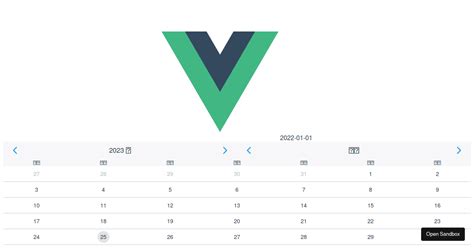 Vue Mobile Calendar Codesandbox