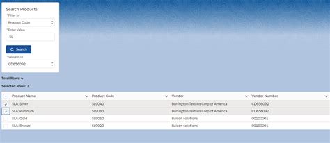 Lightning Component To Filter Products And Display Results In Lightning