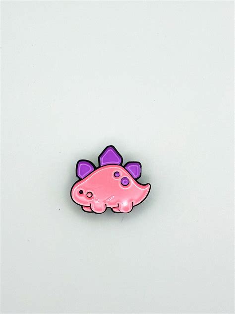 Adorable Kawaii Stegosaurus Dinosaur Enamel Pin Badge Cute Anime Style