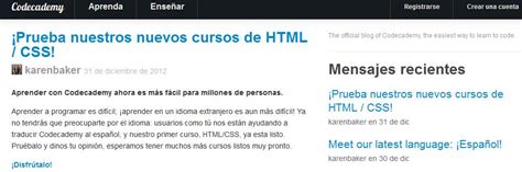 Nuevos Cursos De HTML Y CSS En Codecademy