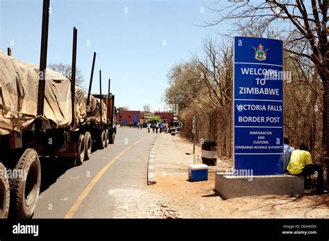 South Africa Zimbabwe Border Border High Security Fence Stock Image