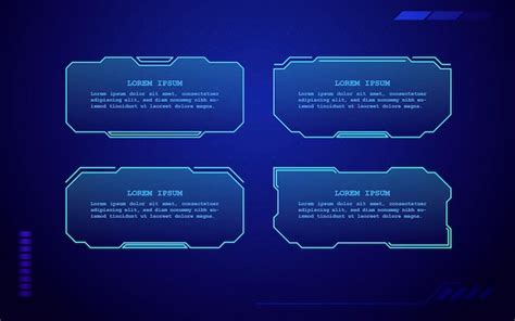 premium vector futuristic digital interface graphic elements