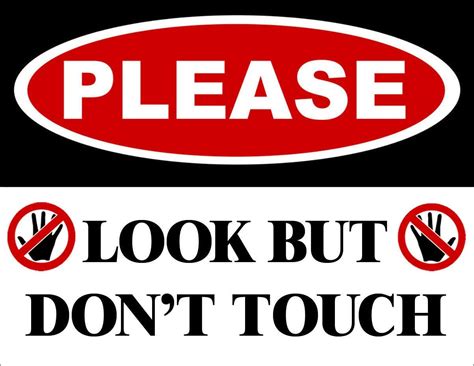 Magnet 3x4 Inch In Please Look But Dont Touch Sticker