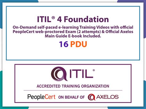 Itil®4 Foundation Elearning And Peoplecert Exam Bundled Offer 24 Pdus Pdutraining
