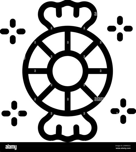 Simple Icon Of A Round Candy Wrapped In A Plastic Wrapper Sparkling Stock Vector Image And Art