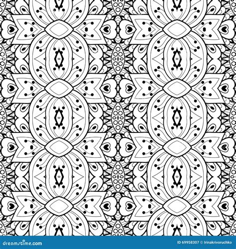 Seamless Vintage Lace Pattern Vector Stock Vector Illustration Of