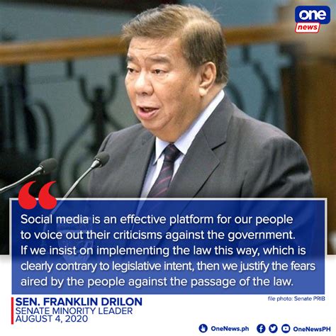 One News Sen Franklin Drilon Who Voted To Pass The