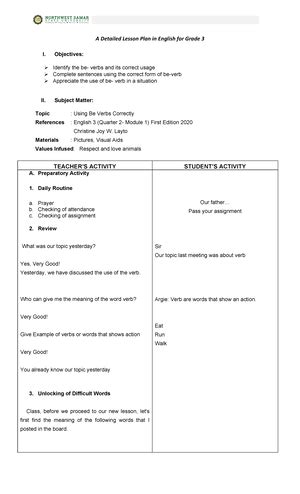 Detailed Lesson Plan In Health Ii Brutas Jane Laica Detailed Lesson