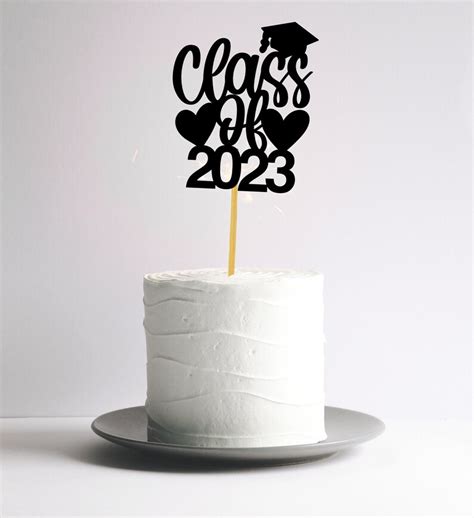 Class Of 2023 Cake Topper Svg 2023 Grad Cake Topper Svg Etsy Canada