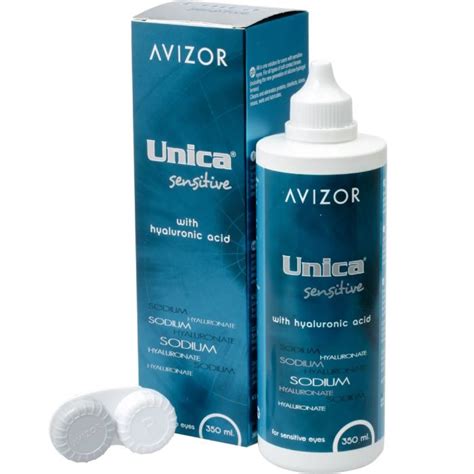 Раствор Avizor Unica Sensitive 350 мл, с контейнером для контактных ...