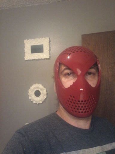 Spiderman Face Shell Test Fit Cosplay Amino