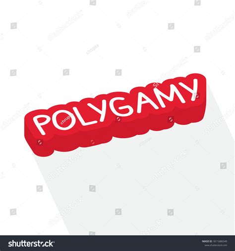 Word Polygamy Concept Vector Illustration Stock Vector Royalty Free