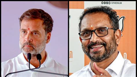 Lok Sabha Polls 2024 Kerala Bjp Chief Surendran To Face Congress Mp